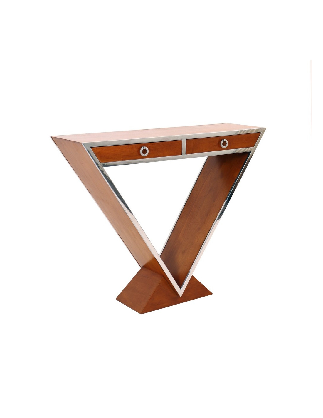 Console Gatsby 2 tiroirs noyer